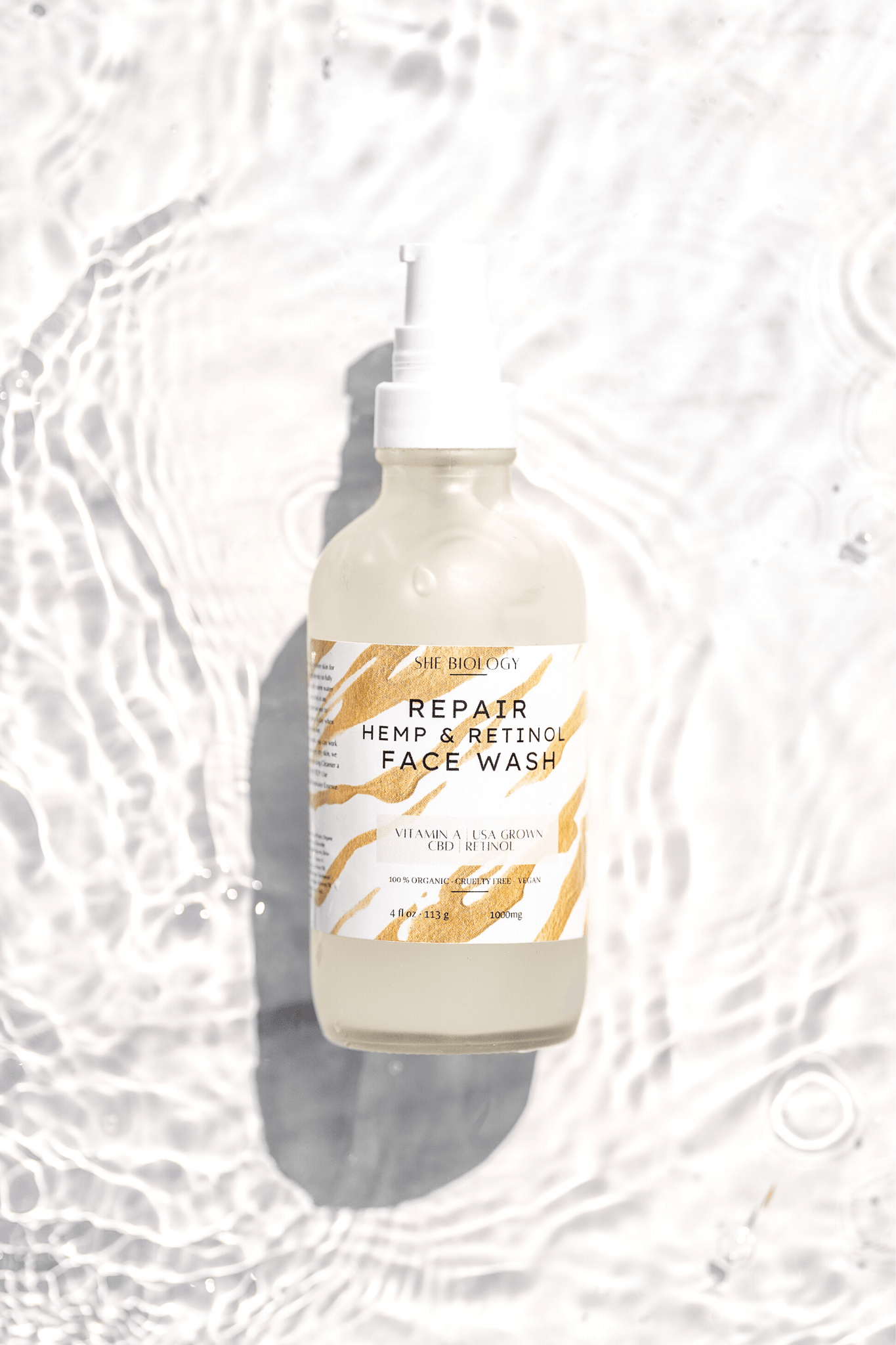 Repair Hemp & Retinol Face Wash – She Biology Skincare Corp